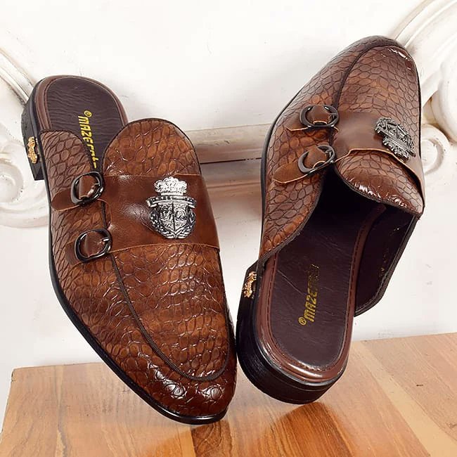 A New Double Strap Leather HalfShoe - Spacebill Store